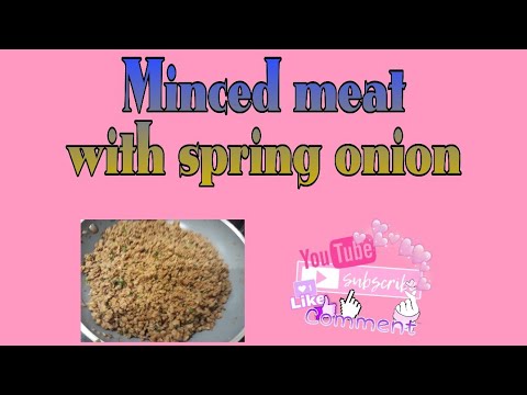 Minced meat with spring onion - YouTube
