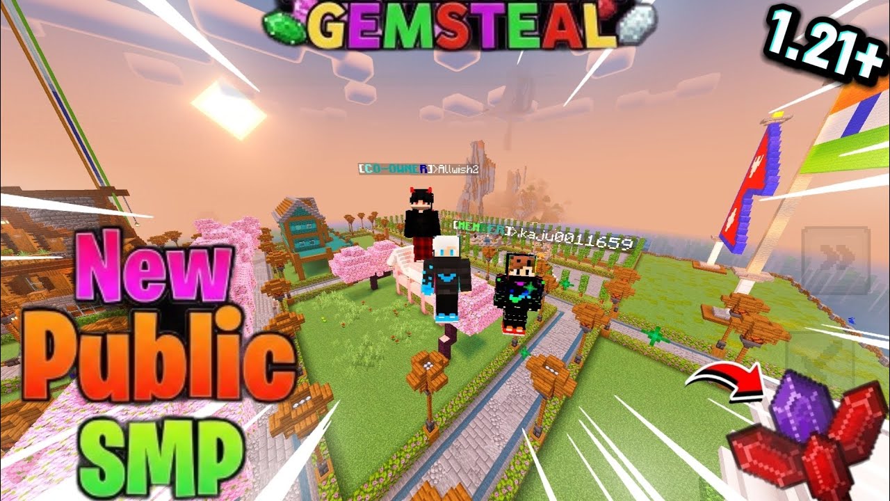 India’s BEST Gemsteal SMP 🔥 Public Server (Free Join) | Java + Bedrock ...