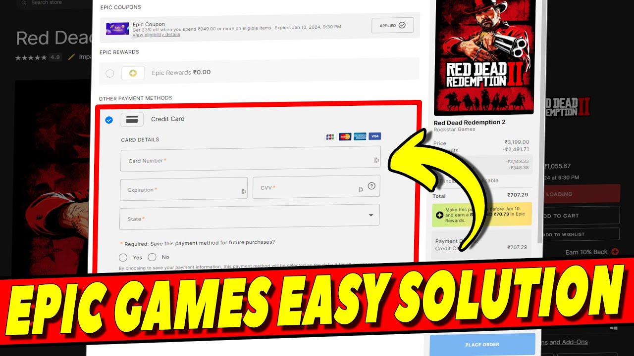How To Solve Epic Games Store Most Common Payment Problem! How To Buy ...