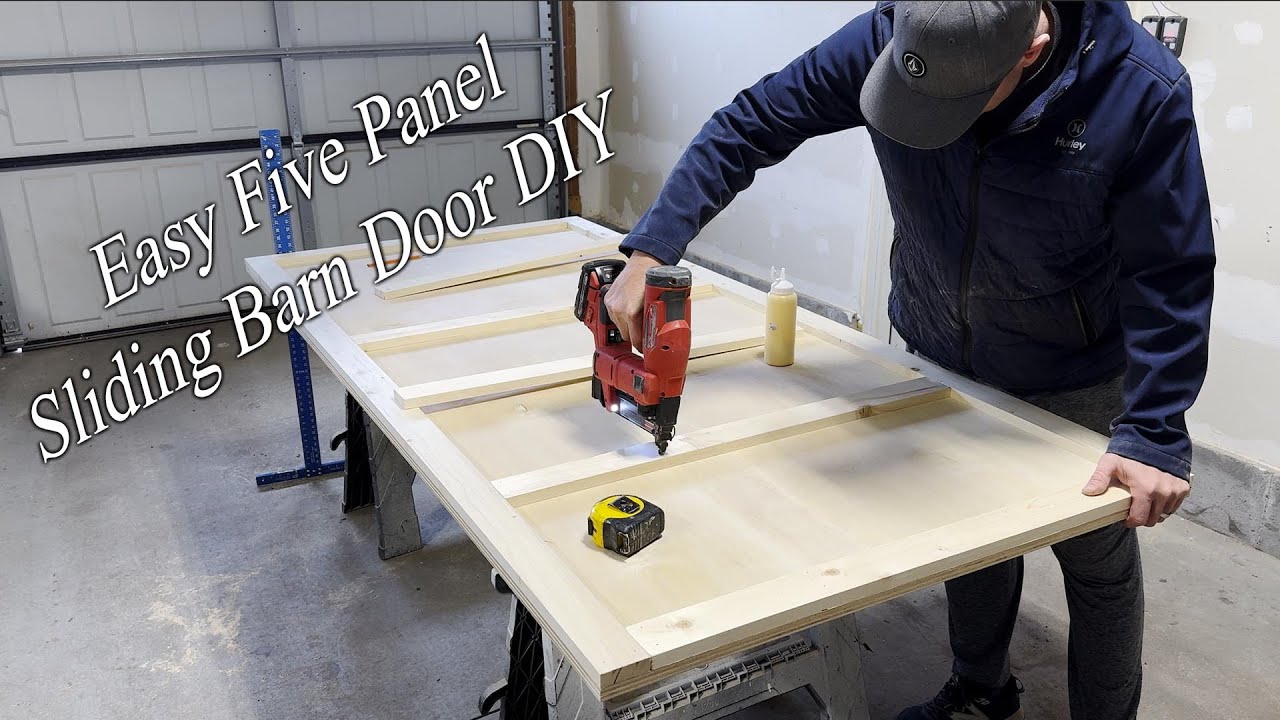 Easy DIY Five Panel Door - Sliding Barn Door Build - YouTube