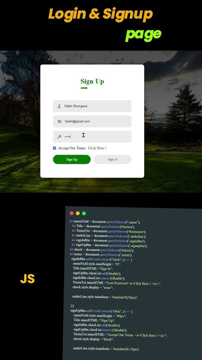 Create a login page using Html , CSS and JS 🔥 #login_form #login #html ...