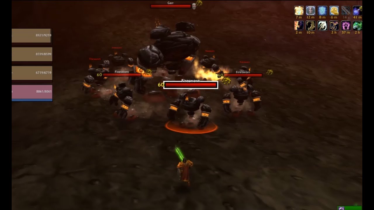 Paladin AoE tanking in MC - Core Hounds and Garr - YouTube