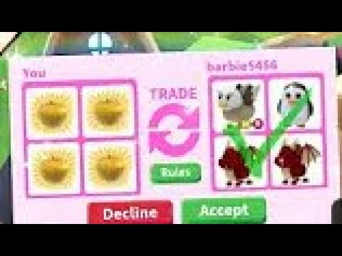 *Playing adopt me*tradeing golden apples 🍎🍯 - YouTube