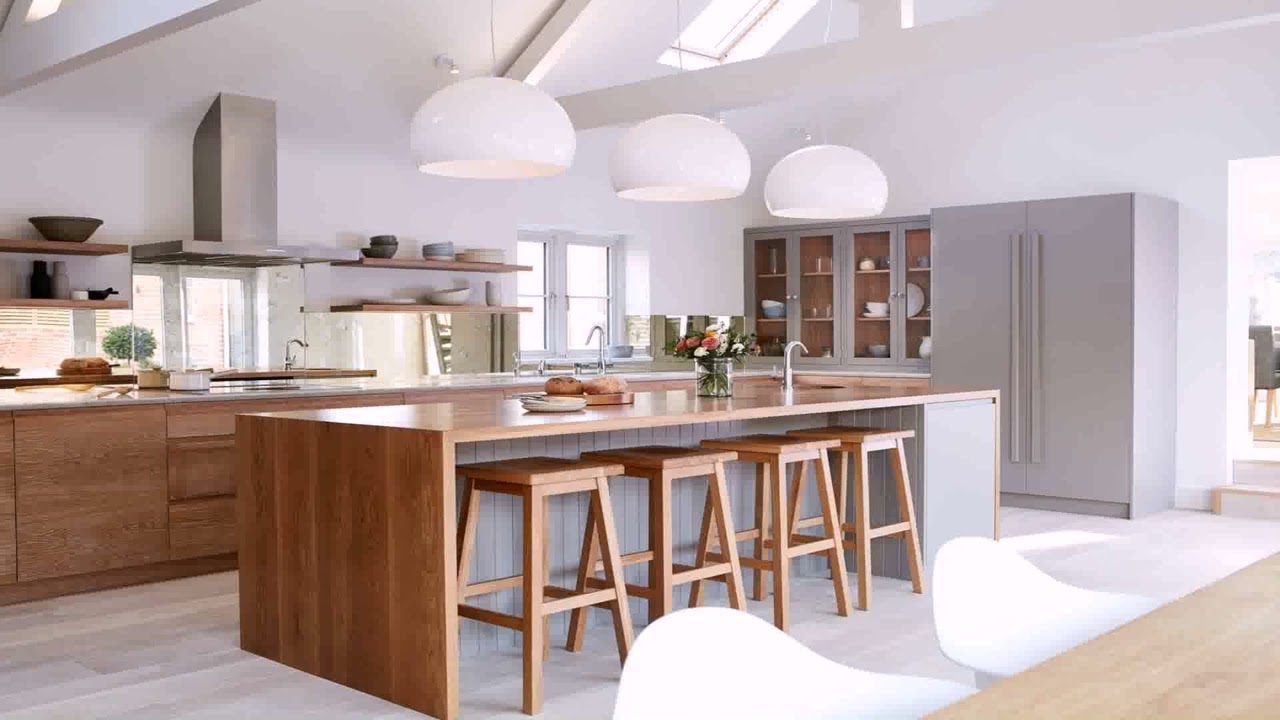 Modern Timber Kitchen Designs - YouTube