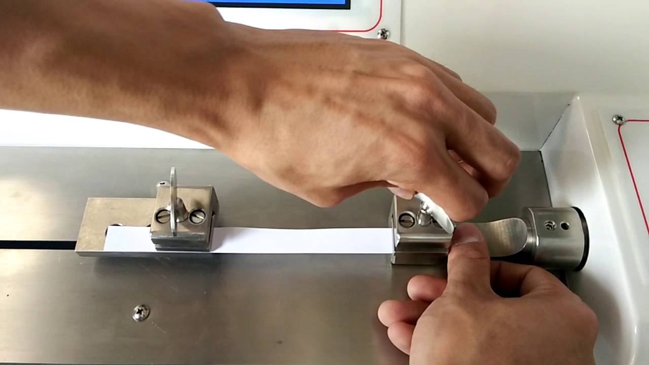HD-A512 Paper tensile tester / Horizontal tensile tester - YouTube
