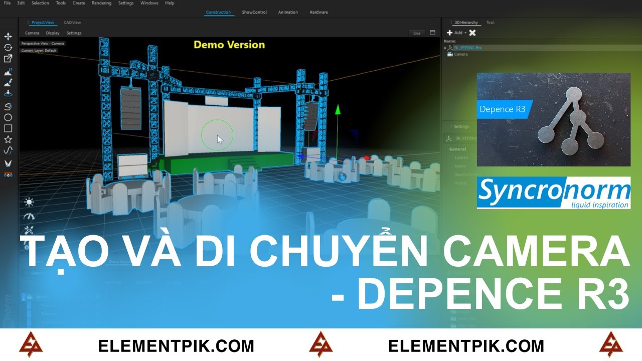 Tạo Và Di Chuyển Camera Trong Depence R3[ElementPik.com] - YouTube