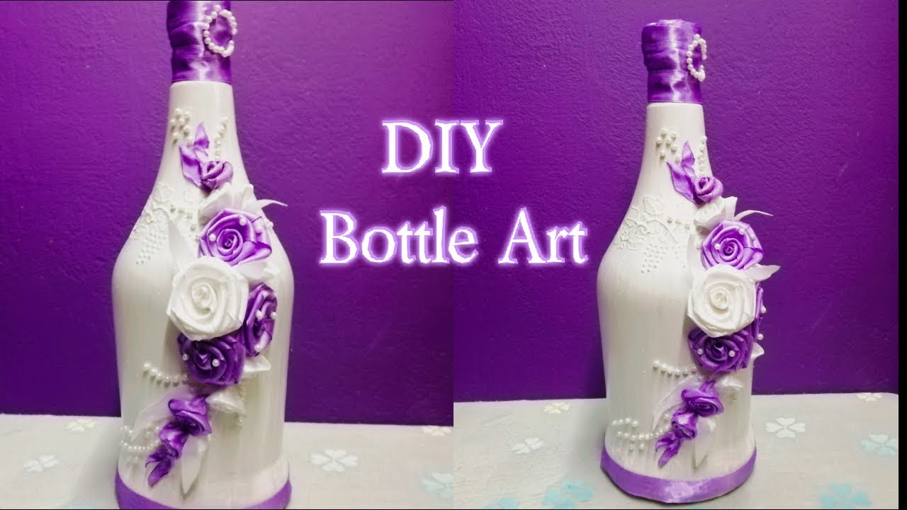 DIY Bottle Craft| Easy Bottle Art| Home Decor using glass bottle|Best ...
