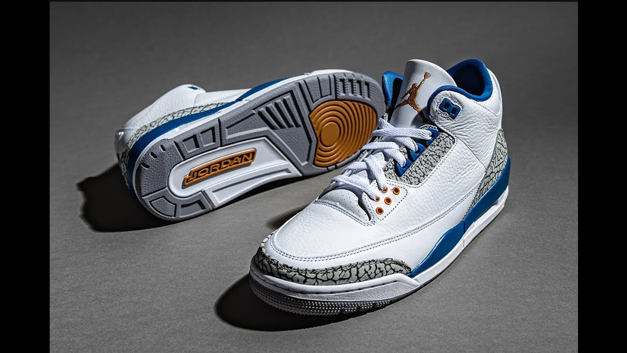 Air Jordan Retro 3 Wizards True Blue Copper - YouTube