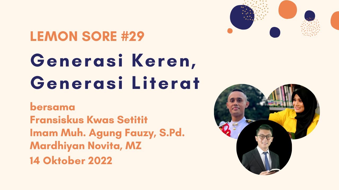 Lemon Sore 29: Generasi Keren, Generasi Literat - YouTube