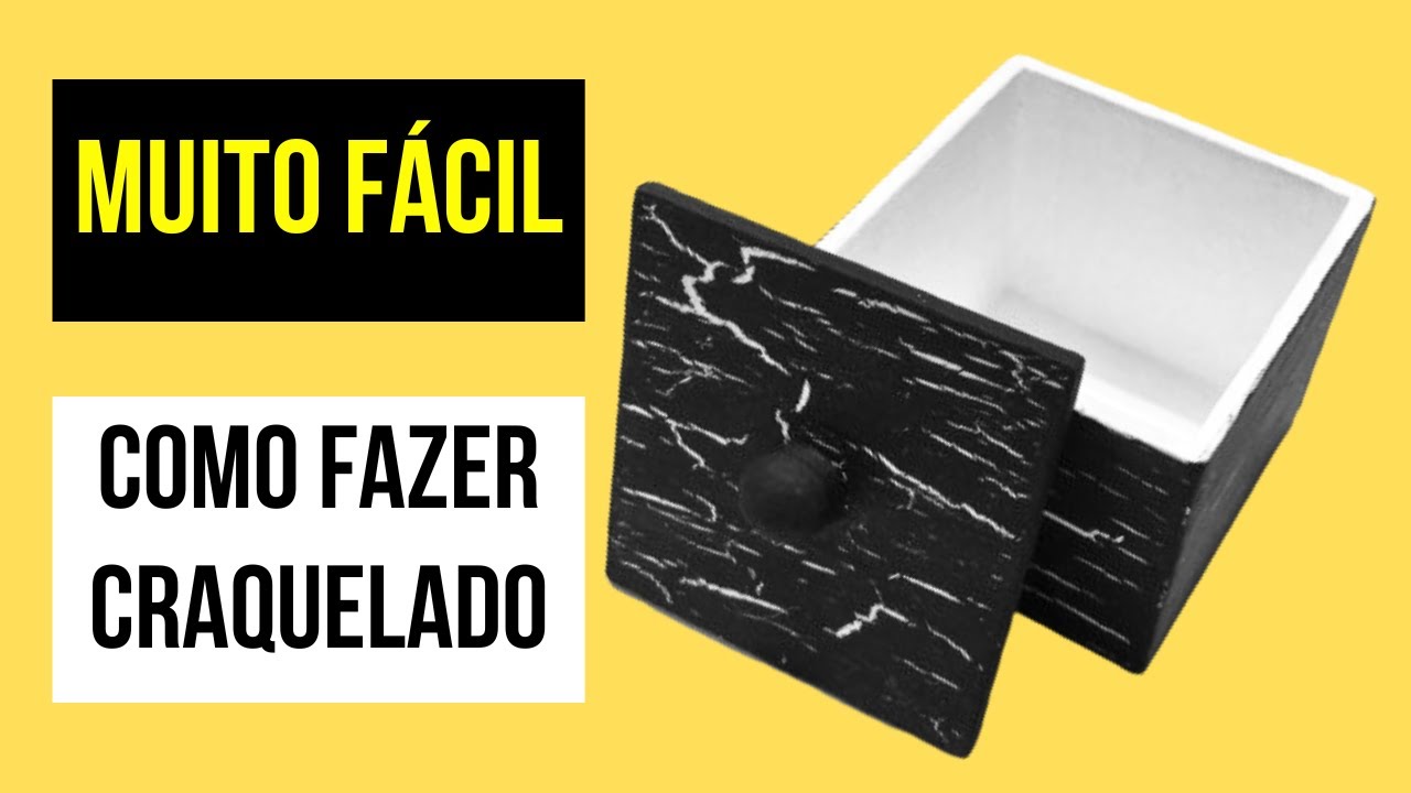 Como fazer craquelado - Efeito craquelado - Fácil e rápido - YouTube