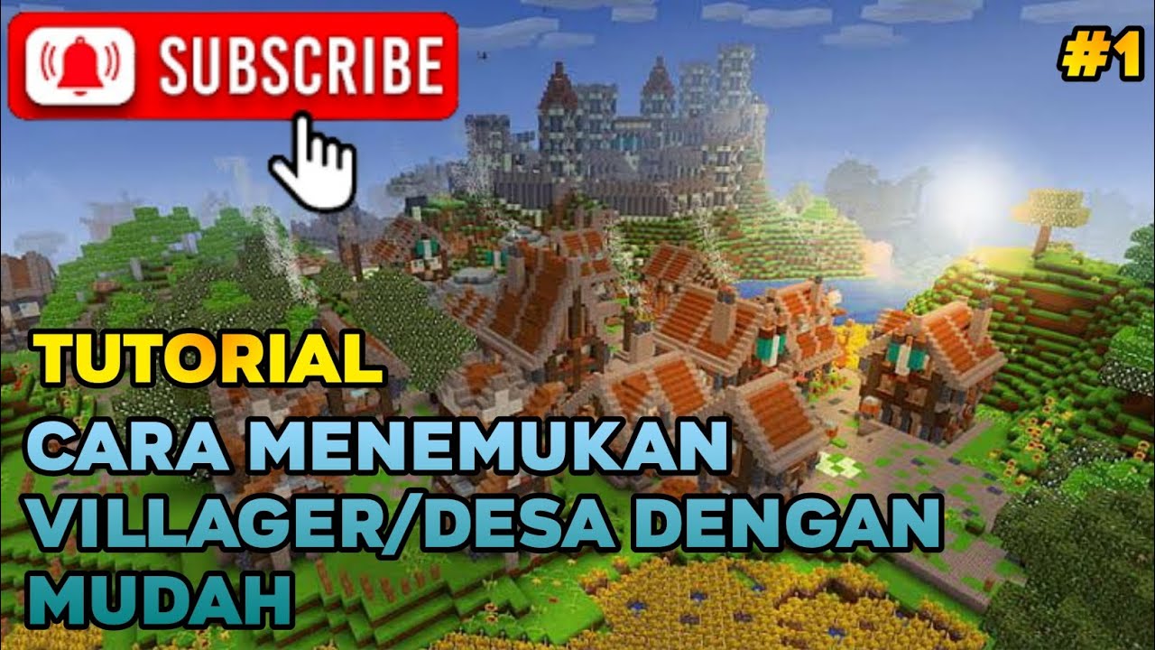 cara menemukan desa/villager dengan mudah tanpa pakai mod/addon ...