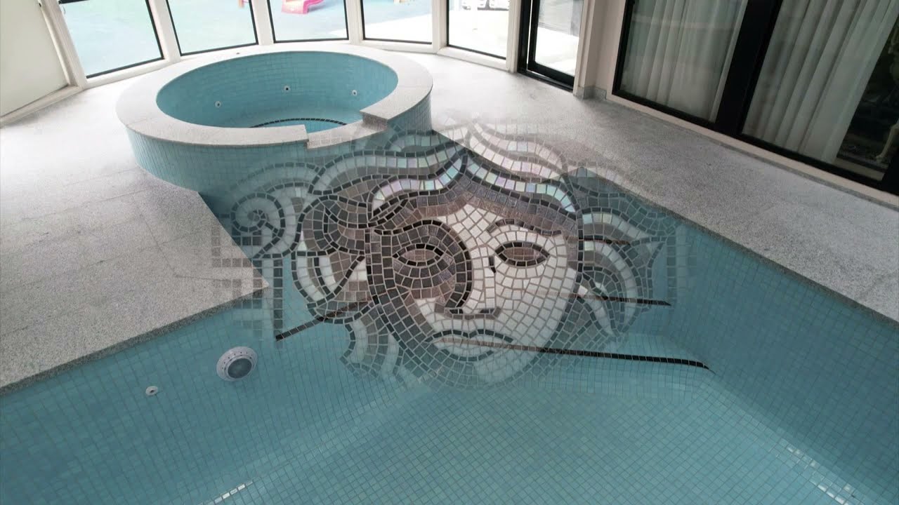 Medusa head mosaic tile feature (Also described as the Versace symbol ...