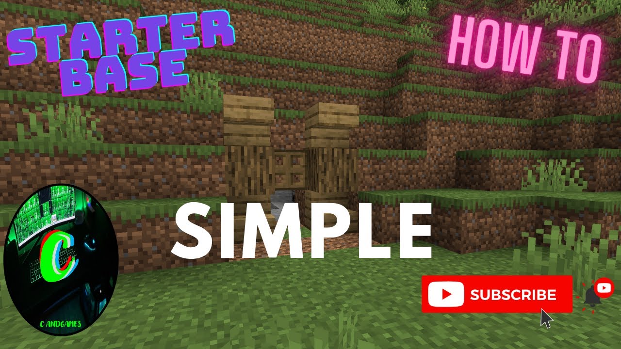 HOW TO MINECRAFT A STARTER BASE, FOR BEGINNERS! - YouTube