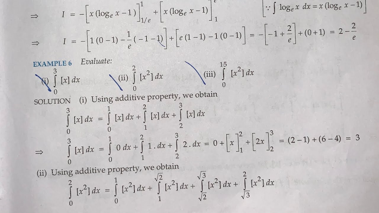 RD SHARMA EX 19.3 EXAMPLE 2 TO 8 DEFINITE INTEGRAL SOLUTIONS OF CHAPTER 19 CLASS 12 - YouTube