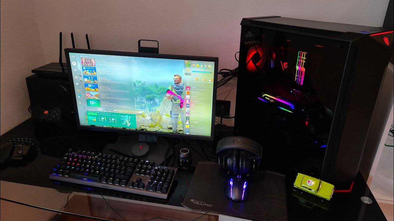 My Desk, BenQ ZOWIE XL2546K, STEELSERIES Apex Pro, ROCCAT Kone AIMO ...