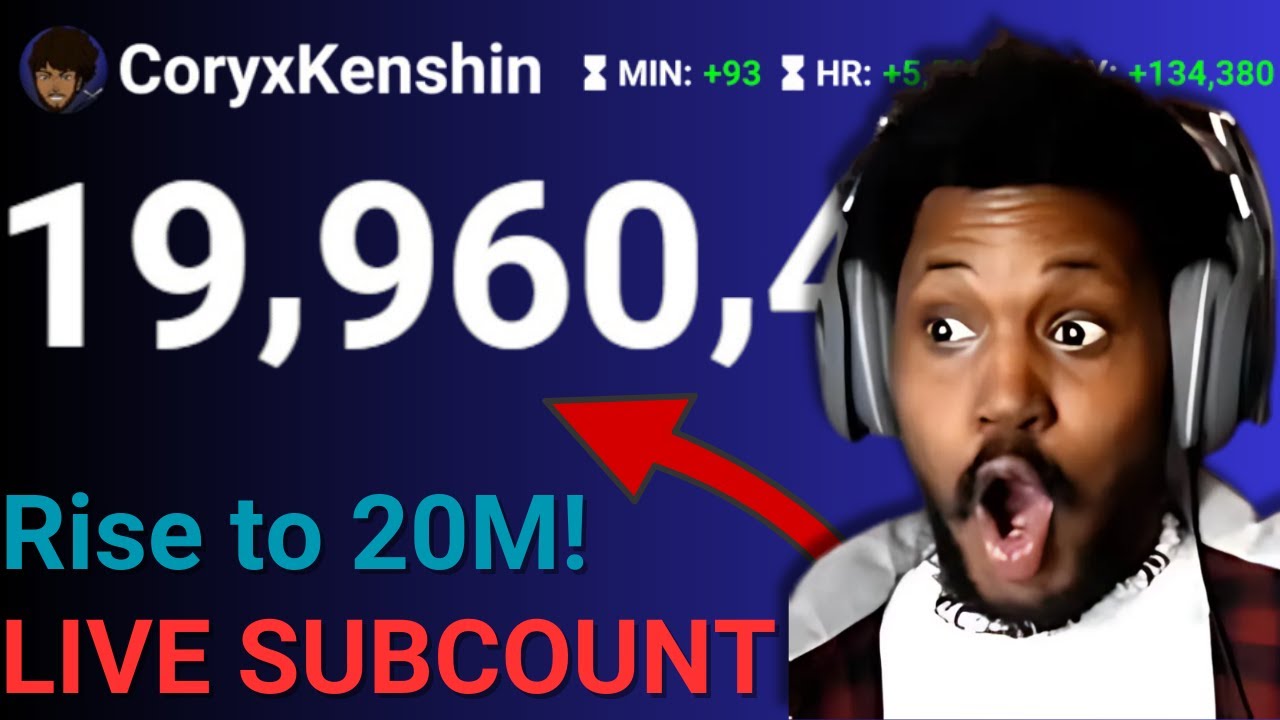 CoryxKenshin To 20M Subscribers LIVE! - YouTube