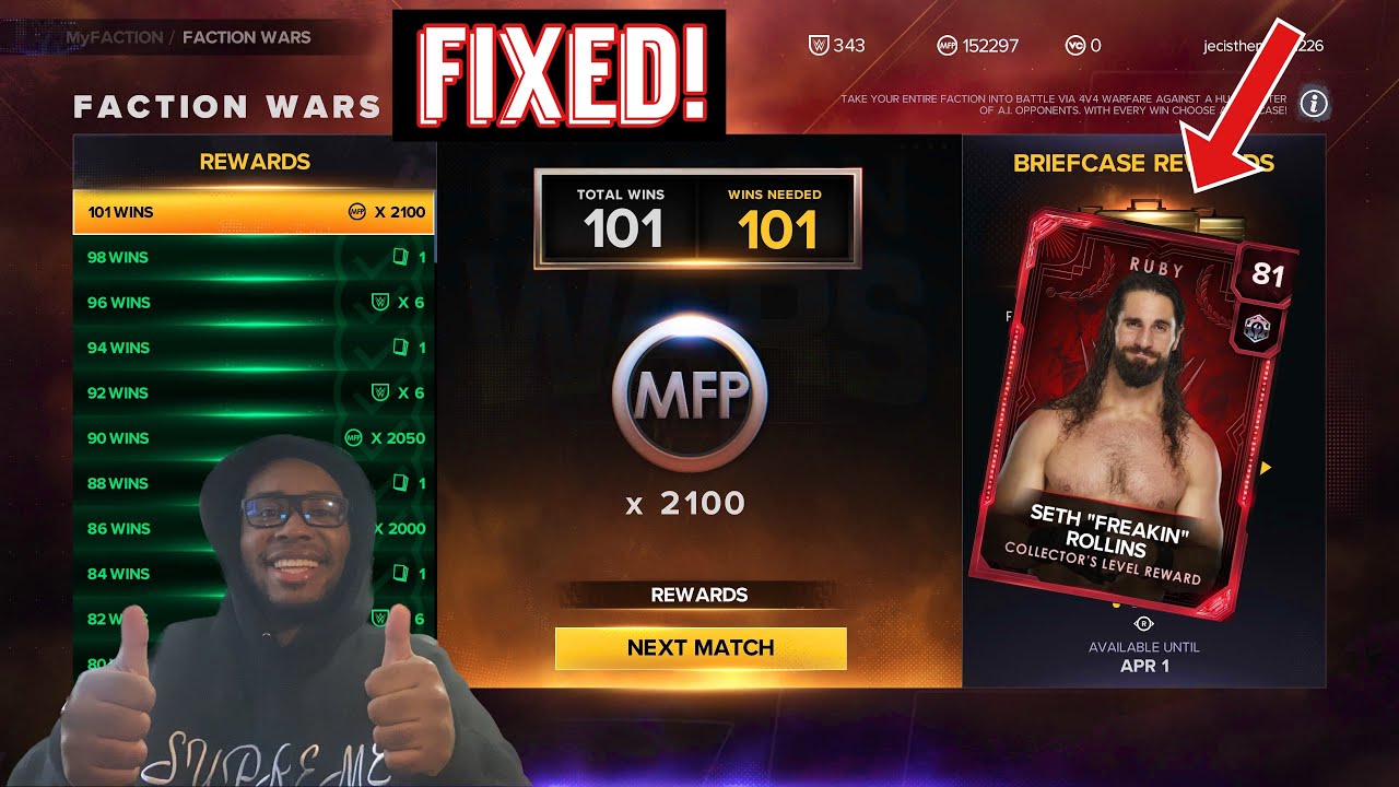 Faction Wars Glitch Patched And Ruby Packs Coming Tomorrow? In WWE2K23 My Faction! - YouTube