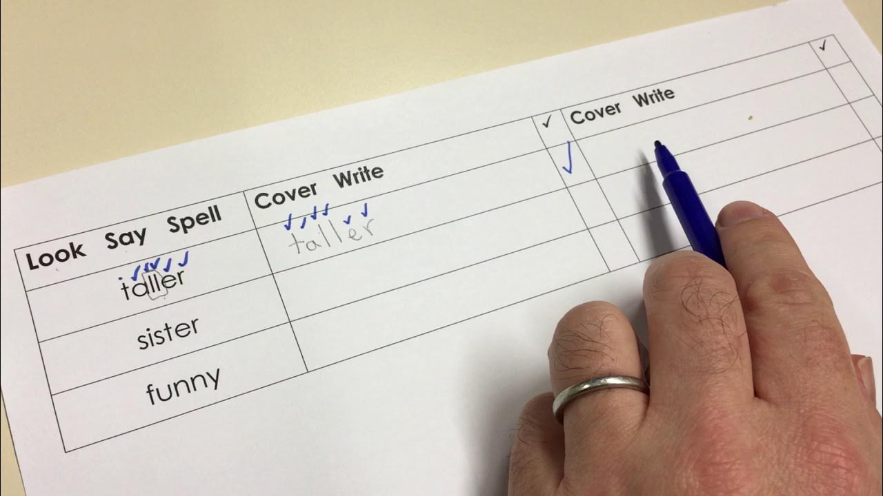 Look Say Spell Cover Write Check - YouTube