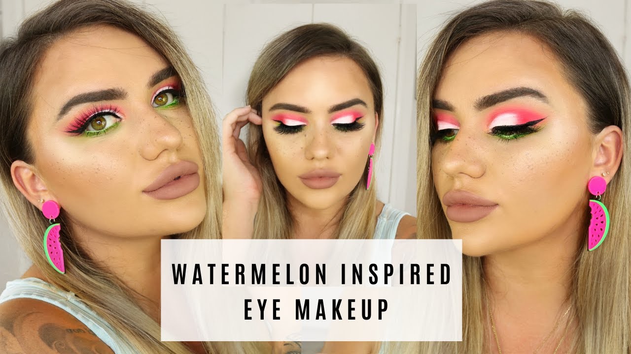 WATERMELON INSPIRED EYE LOOK || SMJP MAKEUP - YouTube
