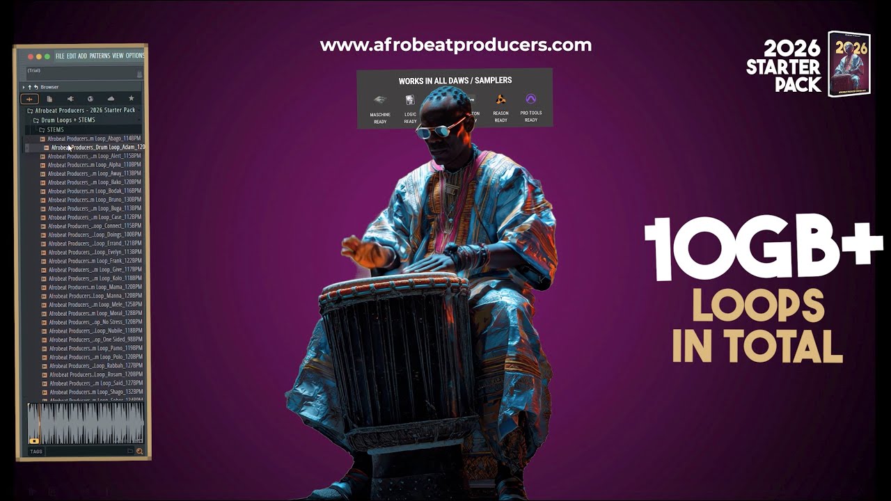 FREE DOWNLOAD 800+ Afrobeat Loops | 2026 Starter Sample Pack Drums ...