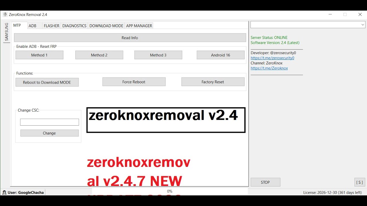 zero knox removal tool v2.4.7 NEW UPDATE 2026 / GOOGLE CHACHA - YouTube