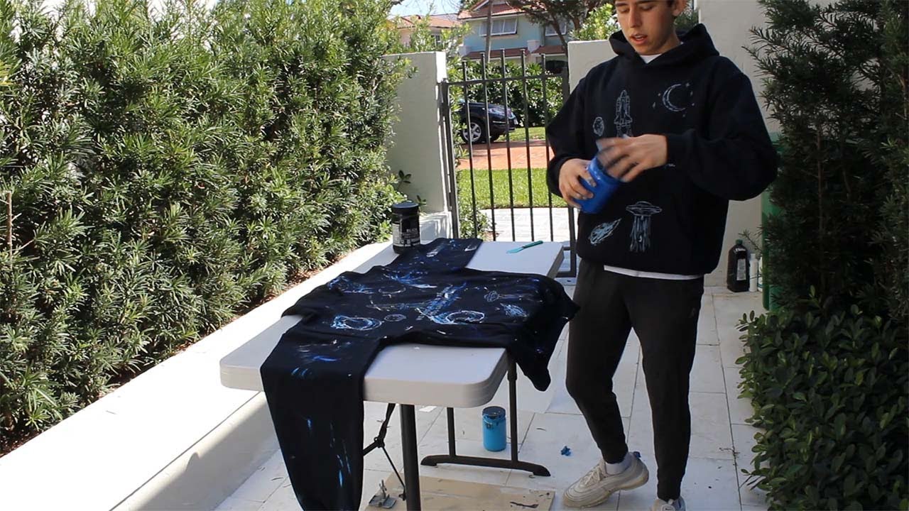 How I Print 1 Of 1, Paint Splatter Hoodies For My Clothing Brand || ep ...