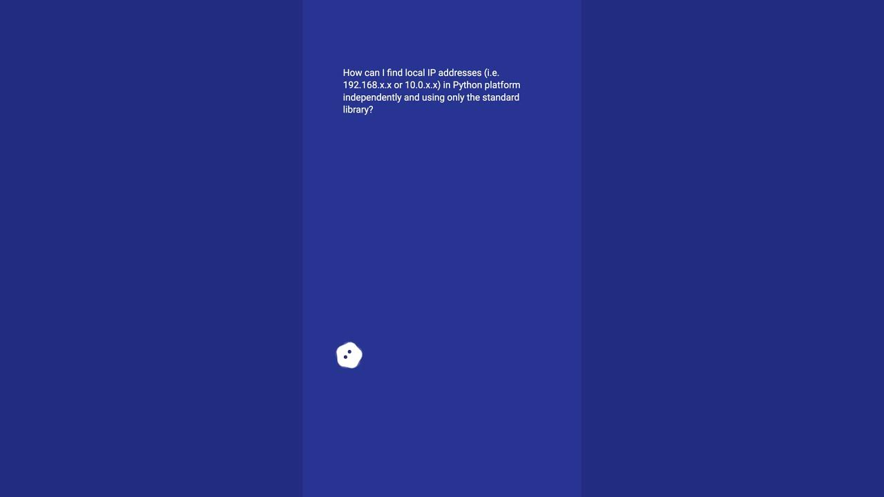 Finding local IP addresses using Python's stdlib #shorts - YouTube