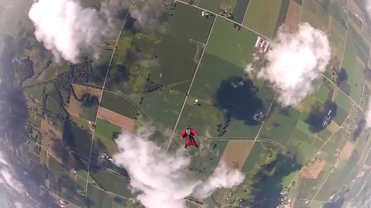 First wingsuit flight with Phantom3 - YouTube