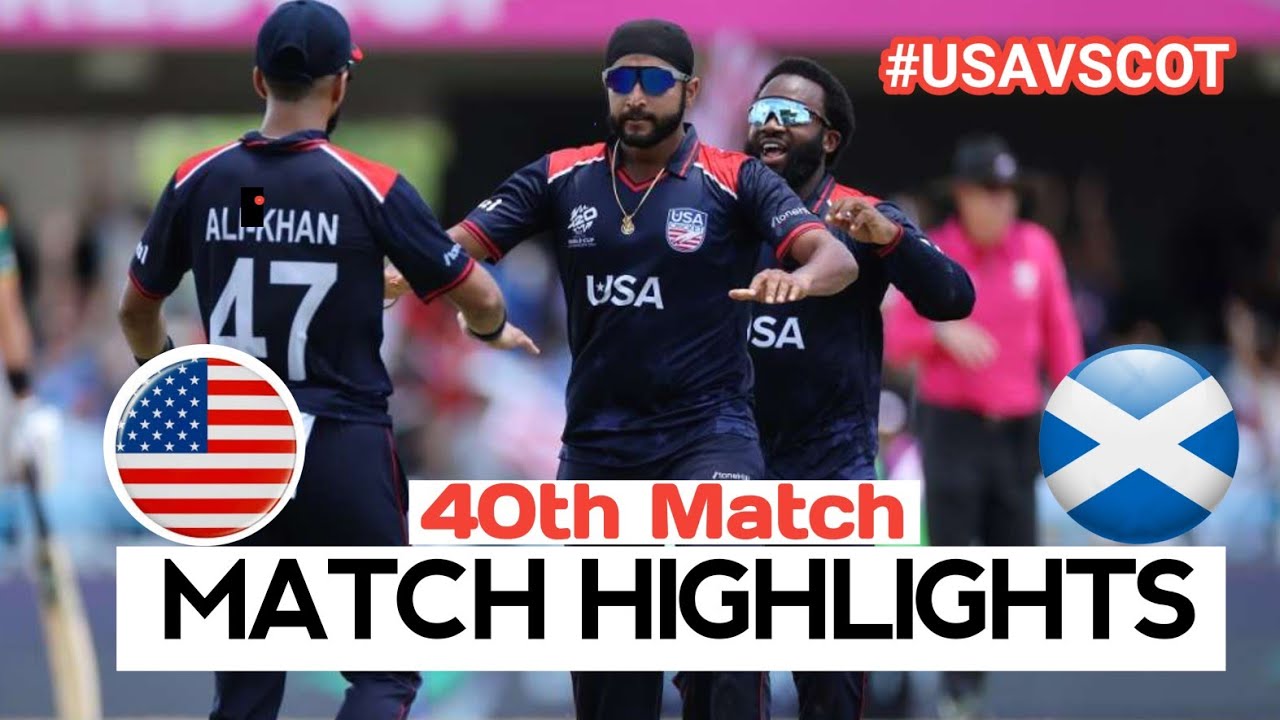 Scotland Vs USA ODI 40th Match Highlights 2024 | USA vs SCOT highlights ...