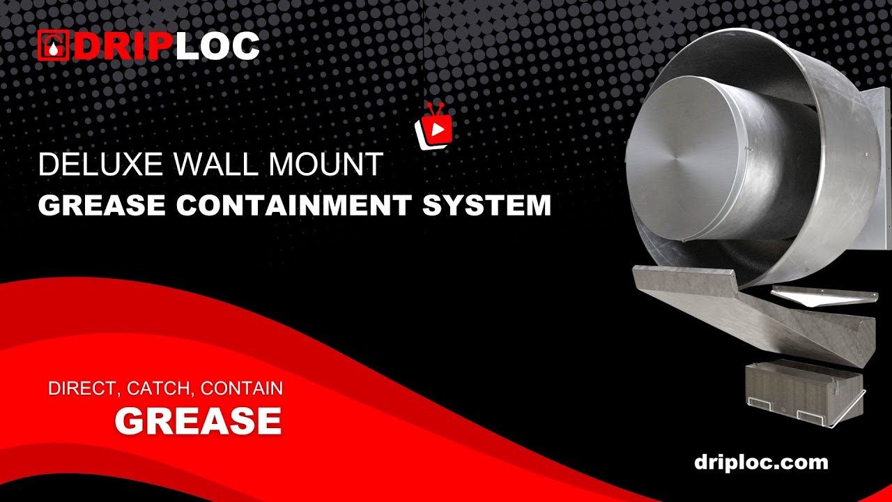 DRIPLOC Deluxe Wall Mount Grease Containment System - YouTube