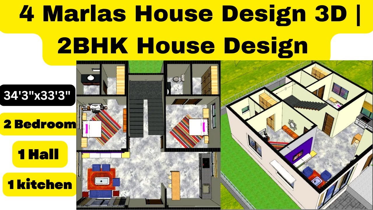 4 marla house design 2025 | 4 marla house design map | 4 marla house ...