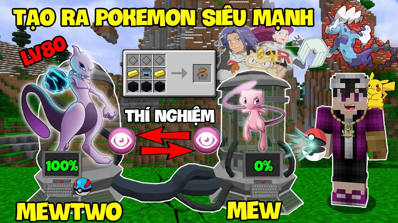 MINECRAFT PIXELMON #16 | THÍ NGHIỆM TẠO RA MEWTWO, POKEMON CỰC MẠNH VÀ ...