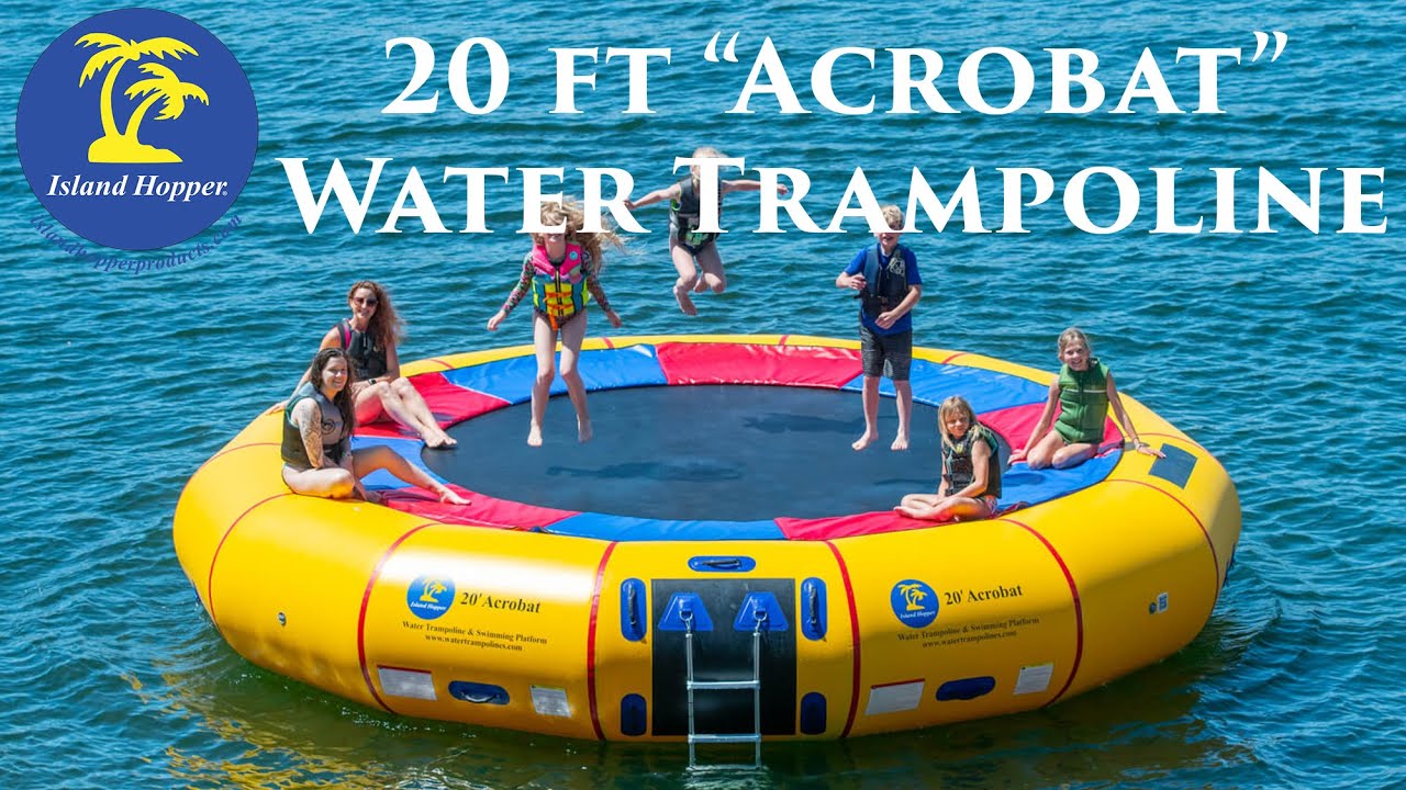 Island Hopper 20 ft "Acrobat" Water Trampolines - YouTube