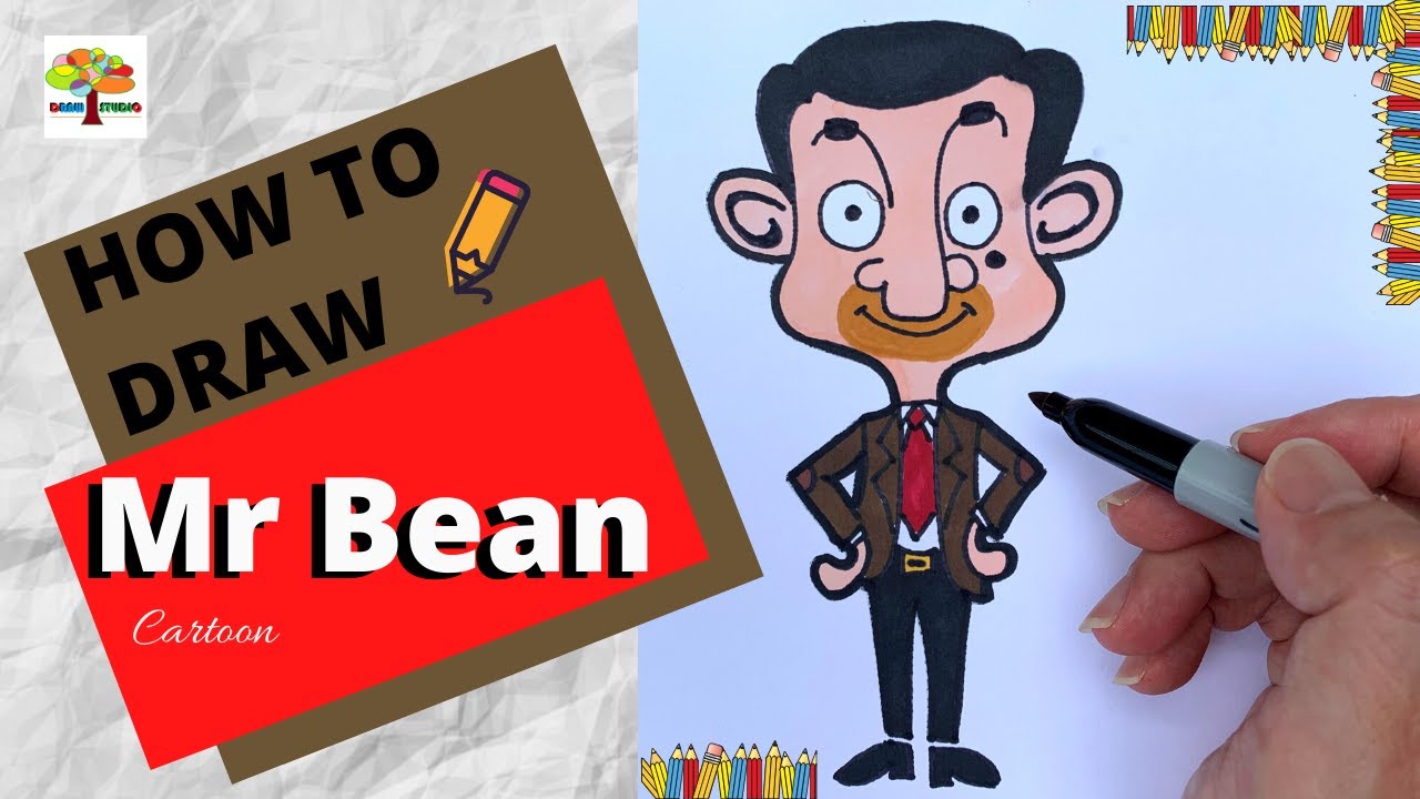 How to Draw - Mr Bean step by step - YouTube
