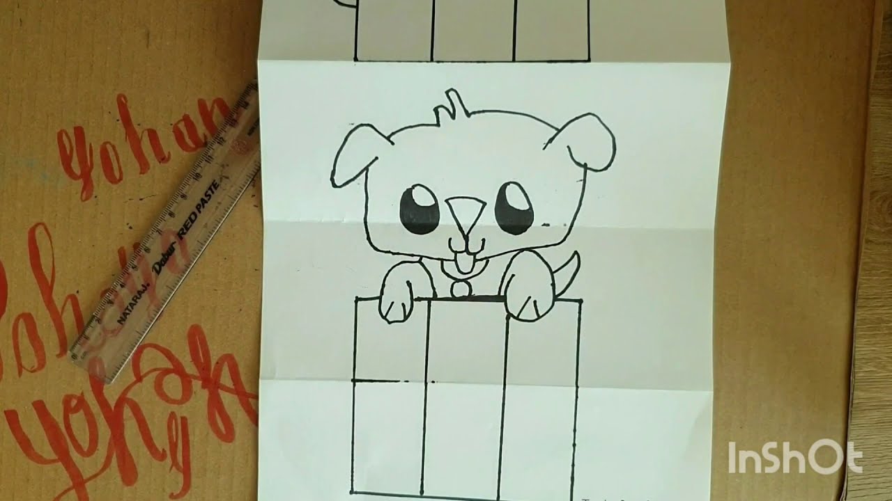 How to draw a puppy folding suprise - YouTube