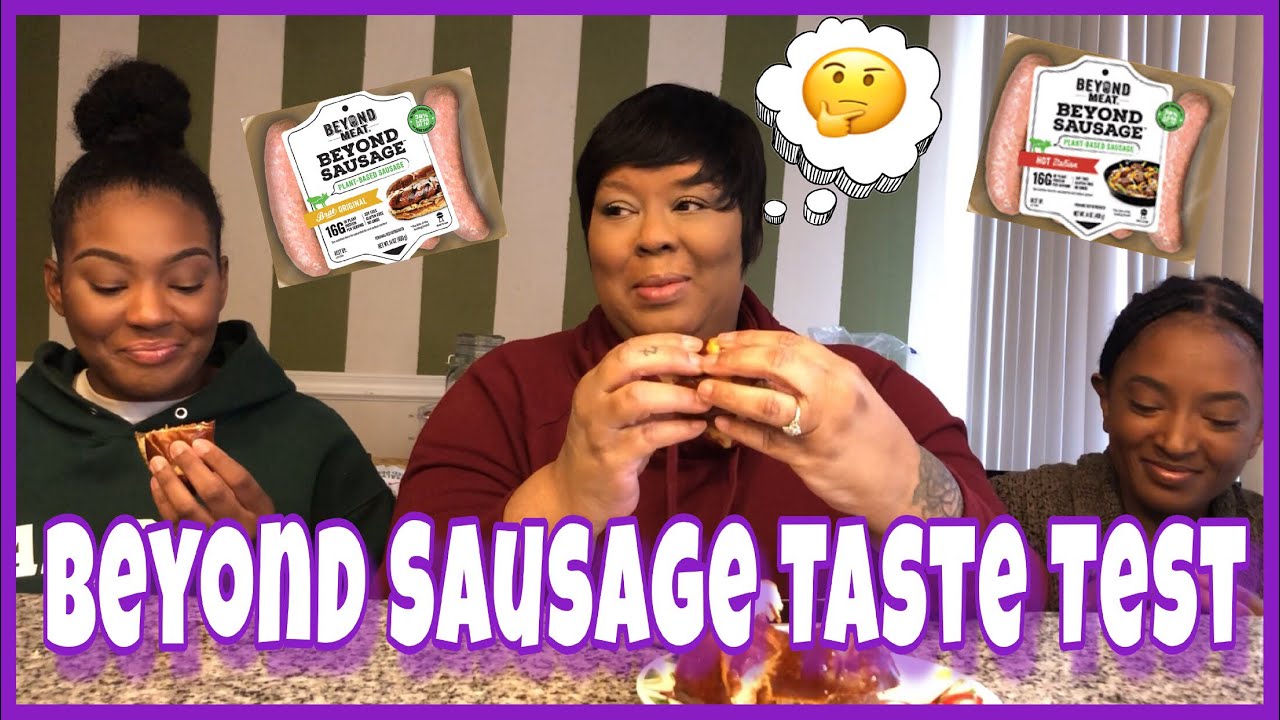 BEYOND MEAT BEYOND SAUSAGE TASTE TEST (ASMR) || Yvette Renee' - YouTube