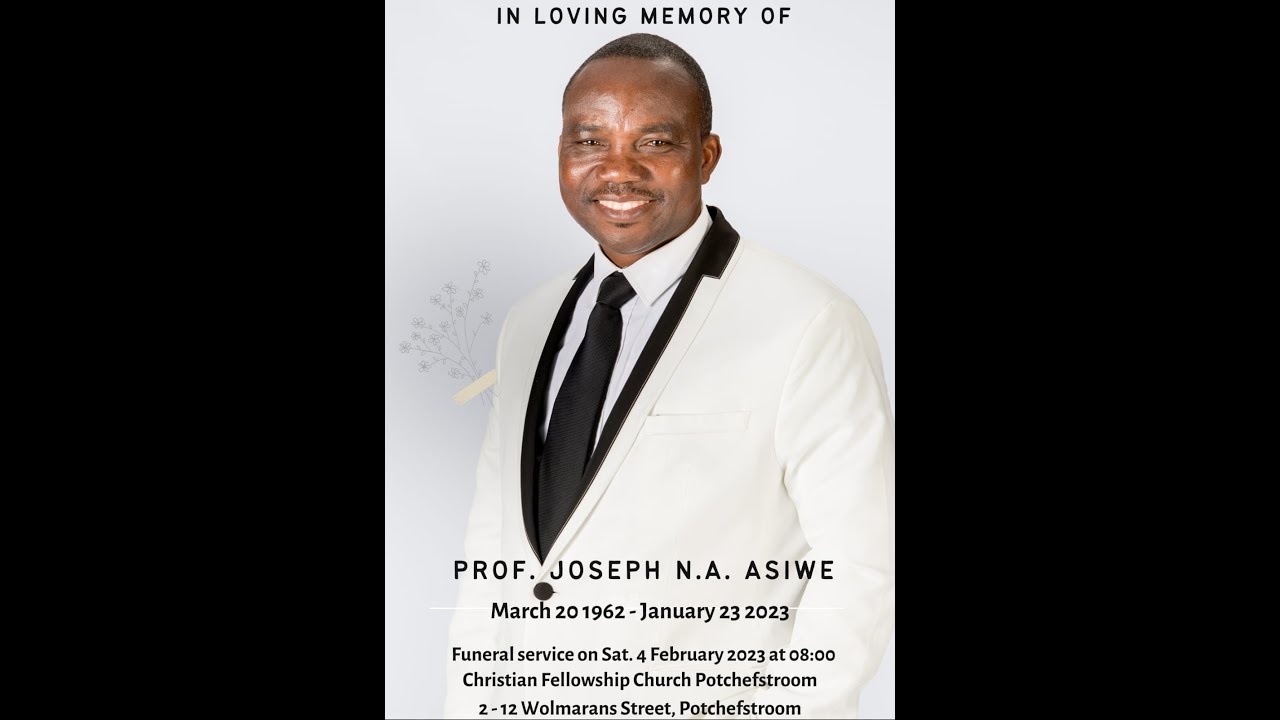 Prof Joseph Asiwe Funeral Service - YouTube
