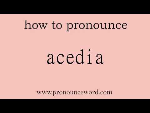 acedia: How to pronounce acedia in english (correct!).Start with A ...