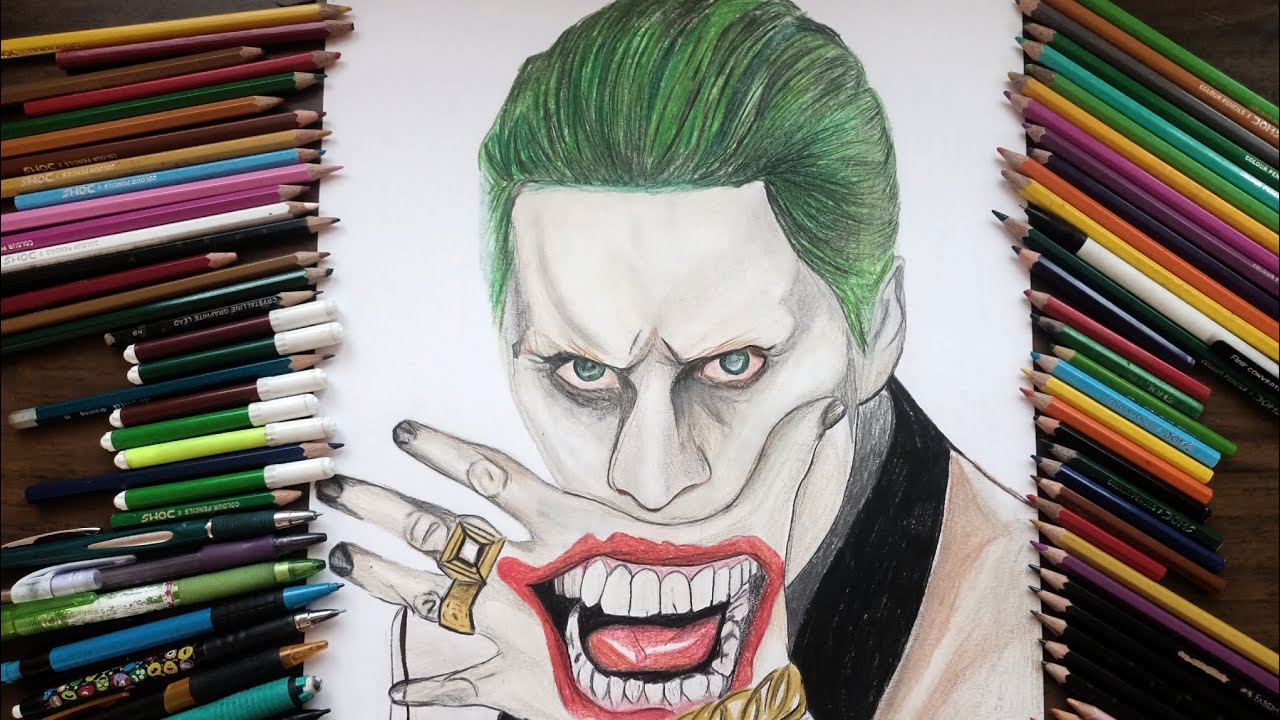 How To Draw Joker ⚡|| Joker Face || Timelapse - YouTube