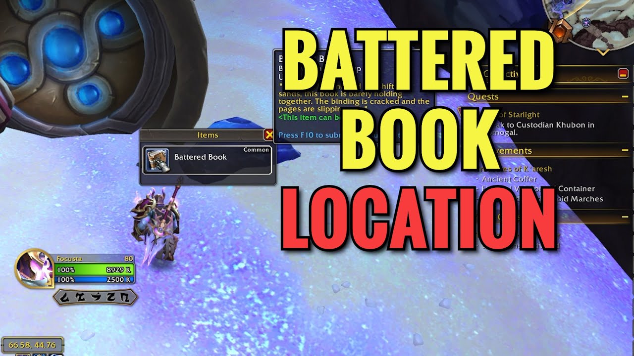 Battered Book Location (WoW TWW) - YouTube