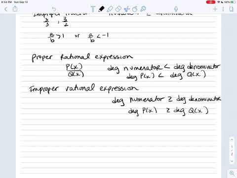 Pre-calculus Review: Proper Rational Expressions & Division of ...