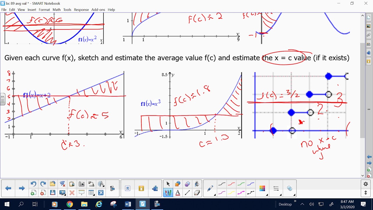 89a - average value of a function, MVT for INtegrals - YouTube