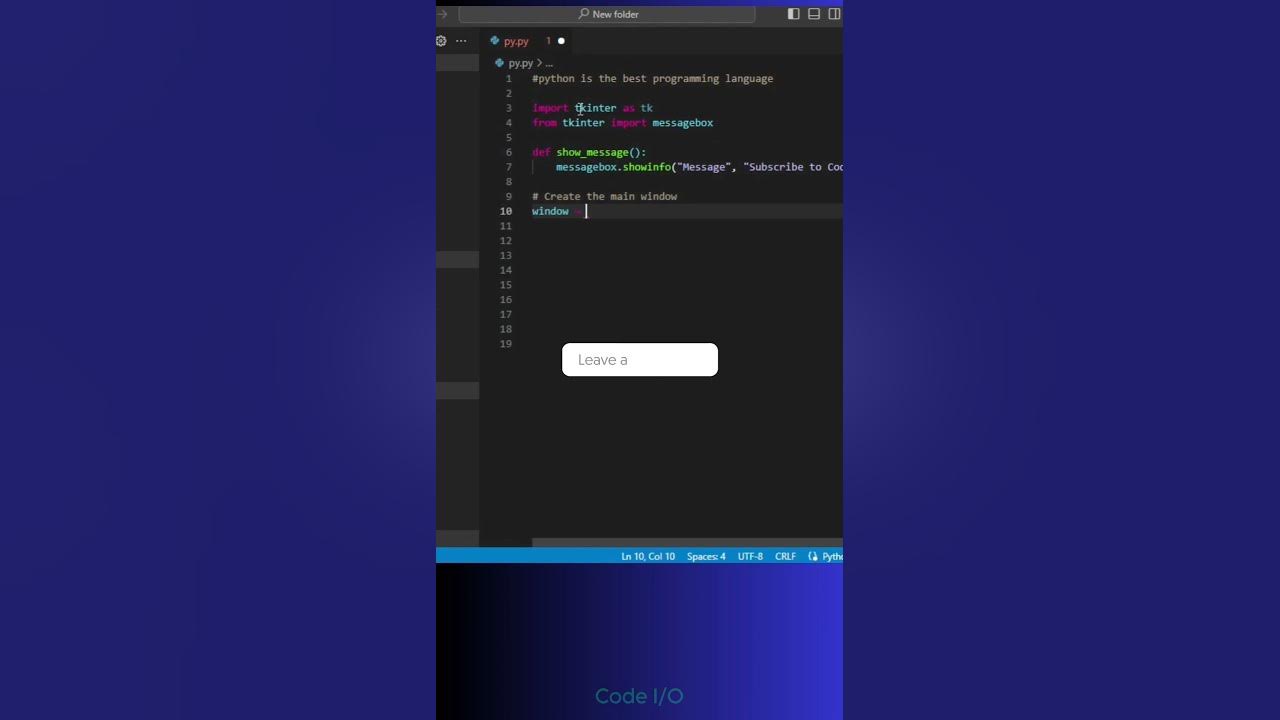 How To Create An App With Python🐍 Shorts Python Pythonprogramming Programming Tips Tkinter