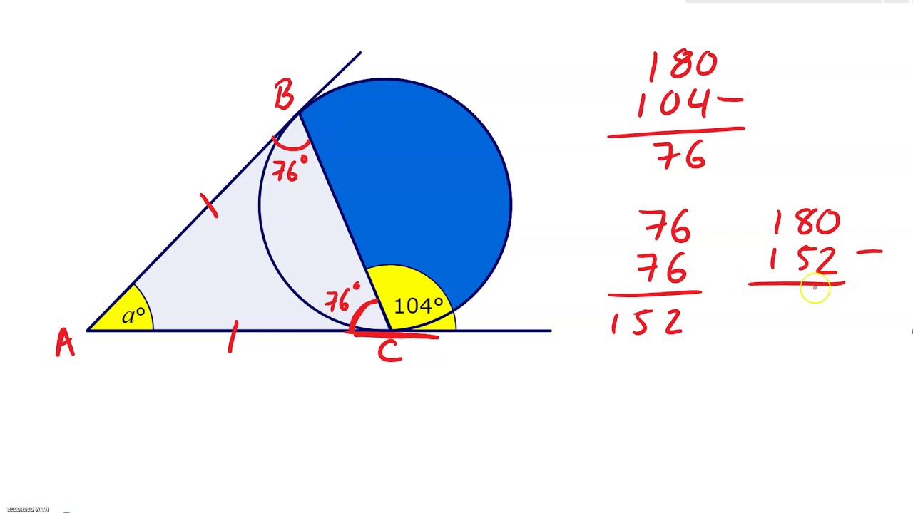 Circle Theorem Tangents To Circles YouTube