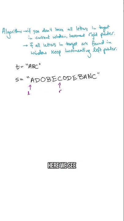 Leetcode 76 - Minimum Window Substring - YouTube
