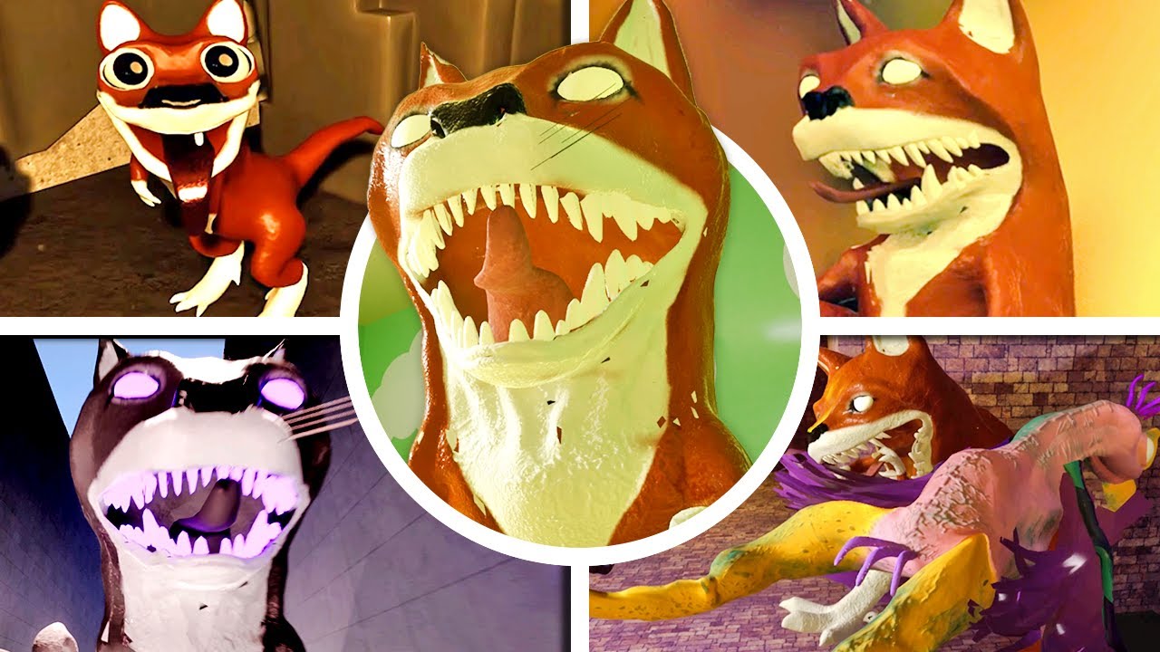 Garten of Banban 0,1,2,3,4,6,7 - All KITTYSAURUS SCENES - YouTube