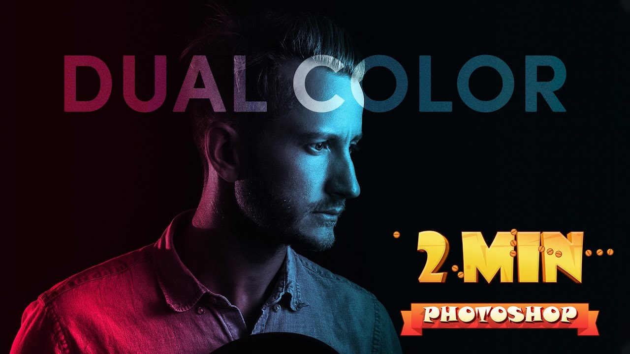 Two Minute Photoshop : Dual Color Effects - Photoshop Action - YouTube