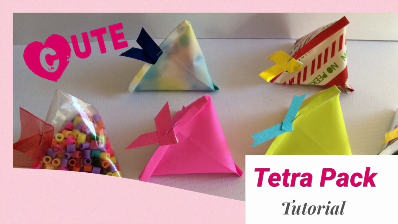 Tetra Pack Tutorial Easy and Cute Gift Wrapping Origami - YouTube