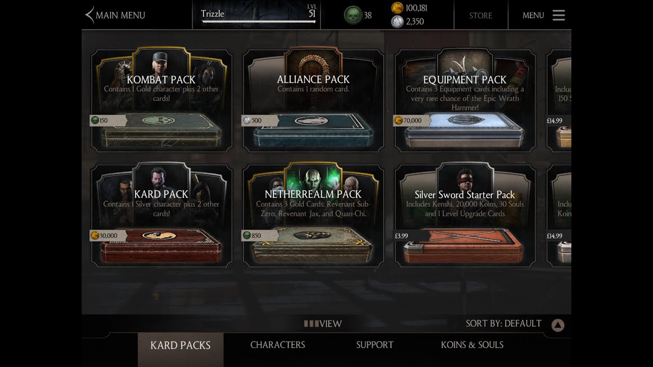 MKX Mobile - New Kard Packs - YouTube