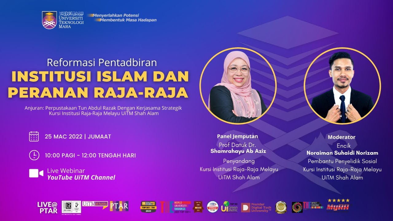 Reformasi Pentadbiran Institusi Islam Dan Peranan Raja-Raja - YouTube